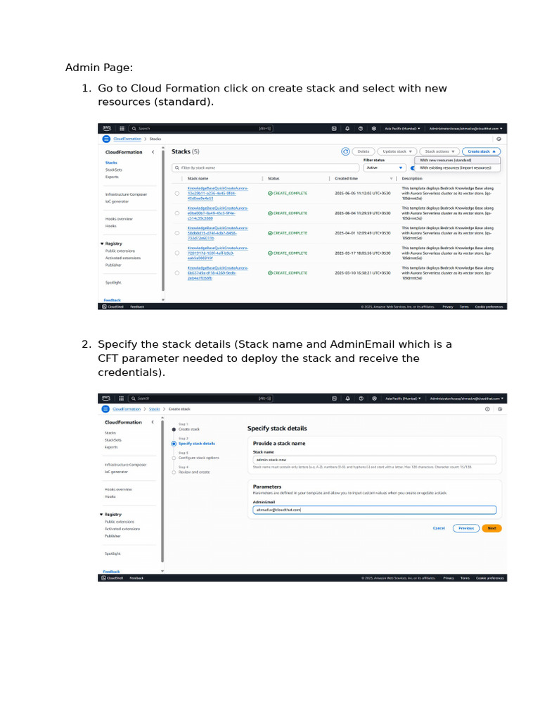 AWS DevCraft Admin Page Setup Guide | PDF