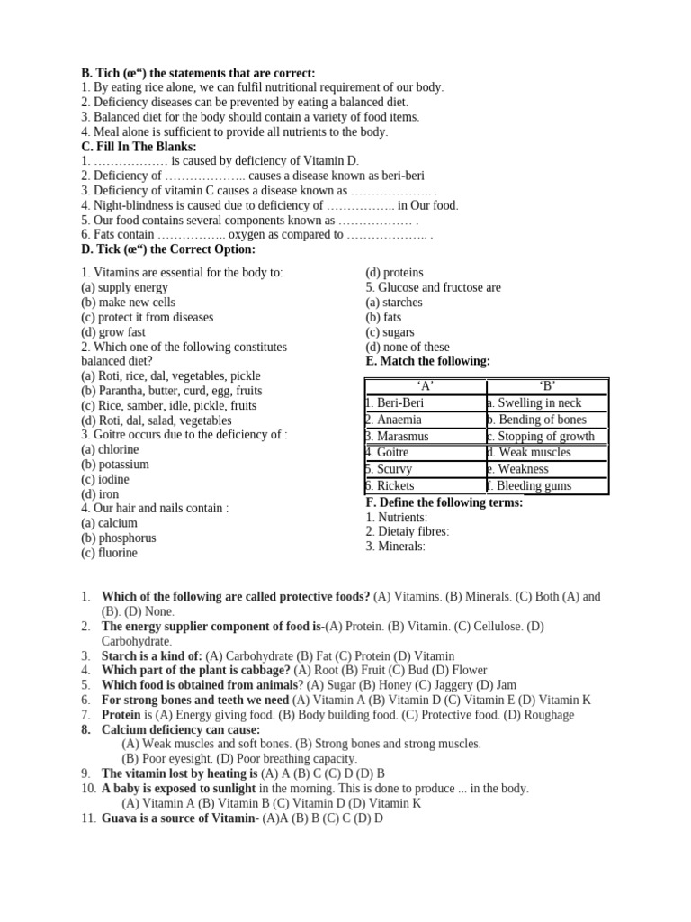 Mindful Eating Work Sheet 1 | PDF | Foods | Vitamin