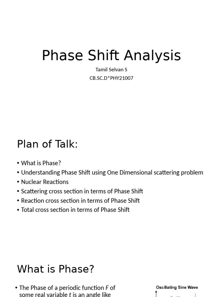 Phase Shift Analysis in Nuclear Reactions | PDF