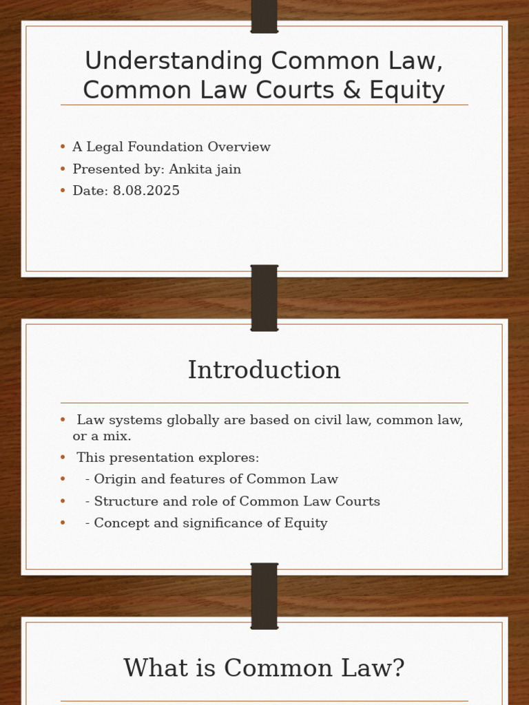 Common Law and Equity Presentation | PDF