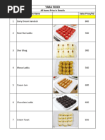 Caesars Confectionery Menu | PDF | Cakes | Sausage