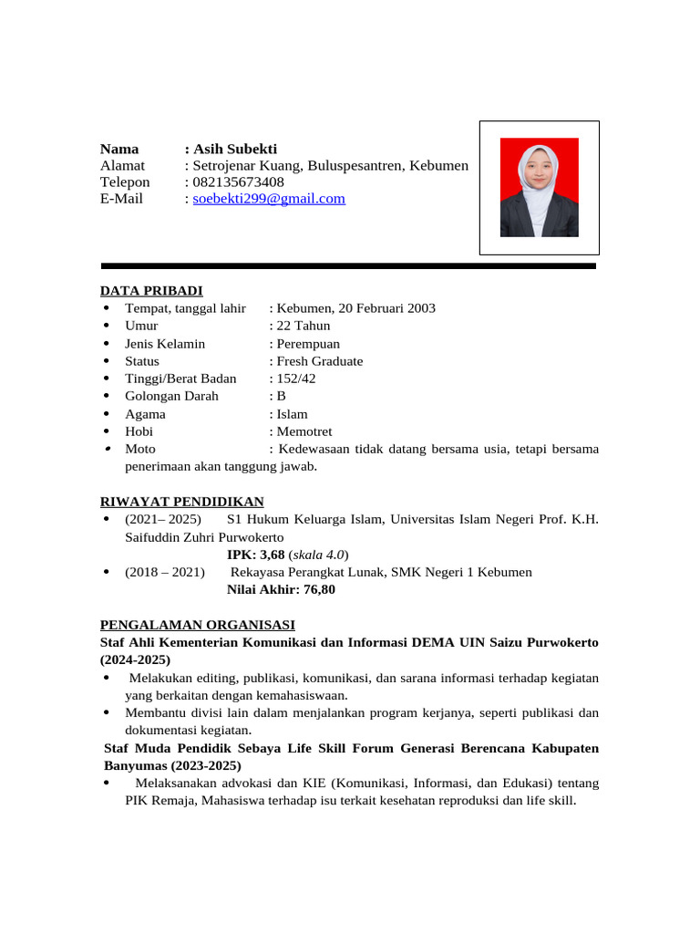 644537612 Format Cv Kosong | PDF