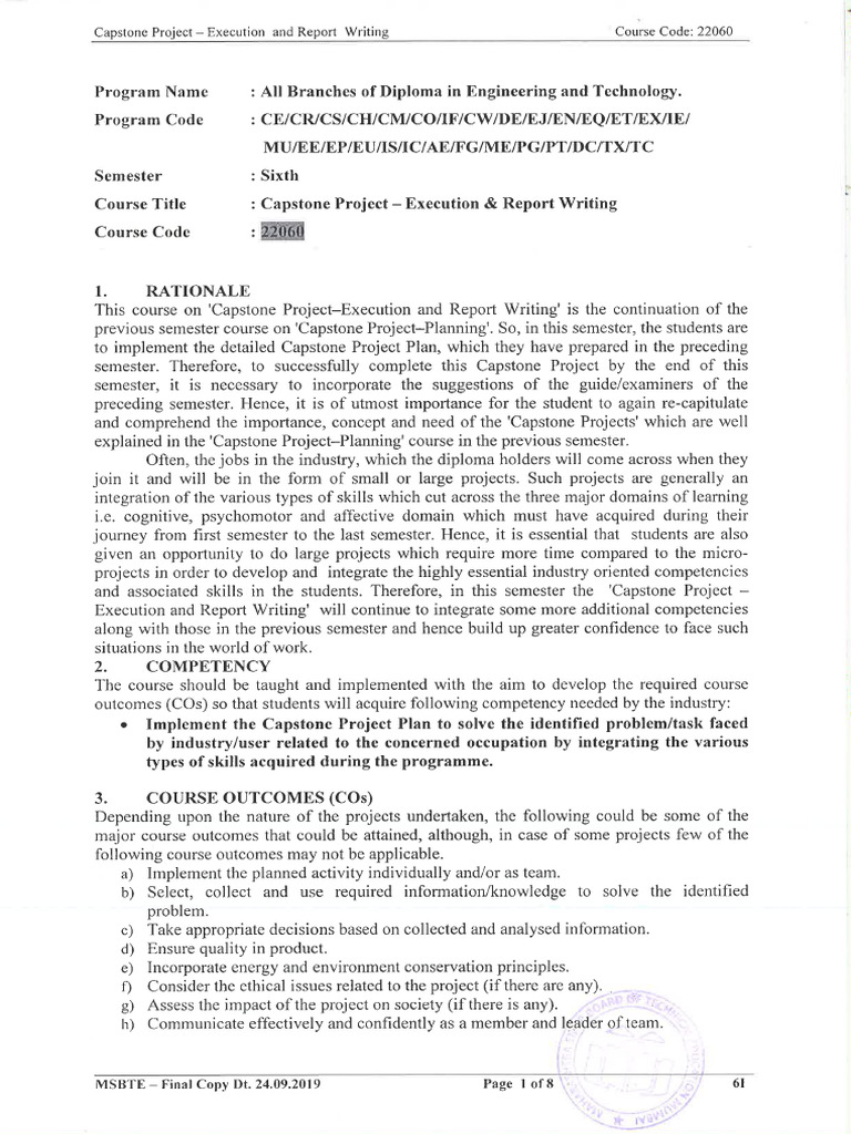 22060-Capstone Project Execution and Report Writing 241219 | PDF