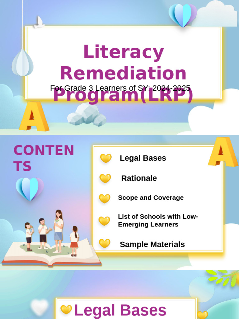 Grade 3 Literacy Remediation Program 2025 | PDF | Applied Linguistics ...