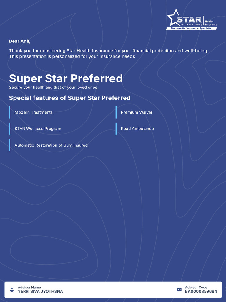 Super Star Preferred Health Insurance Plan | PDF | Insurance | Hospital