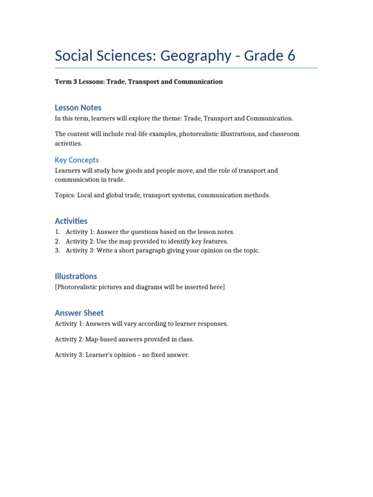 Grade 6 Geography Term3 | PDF