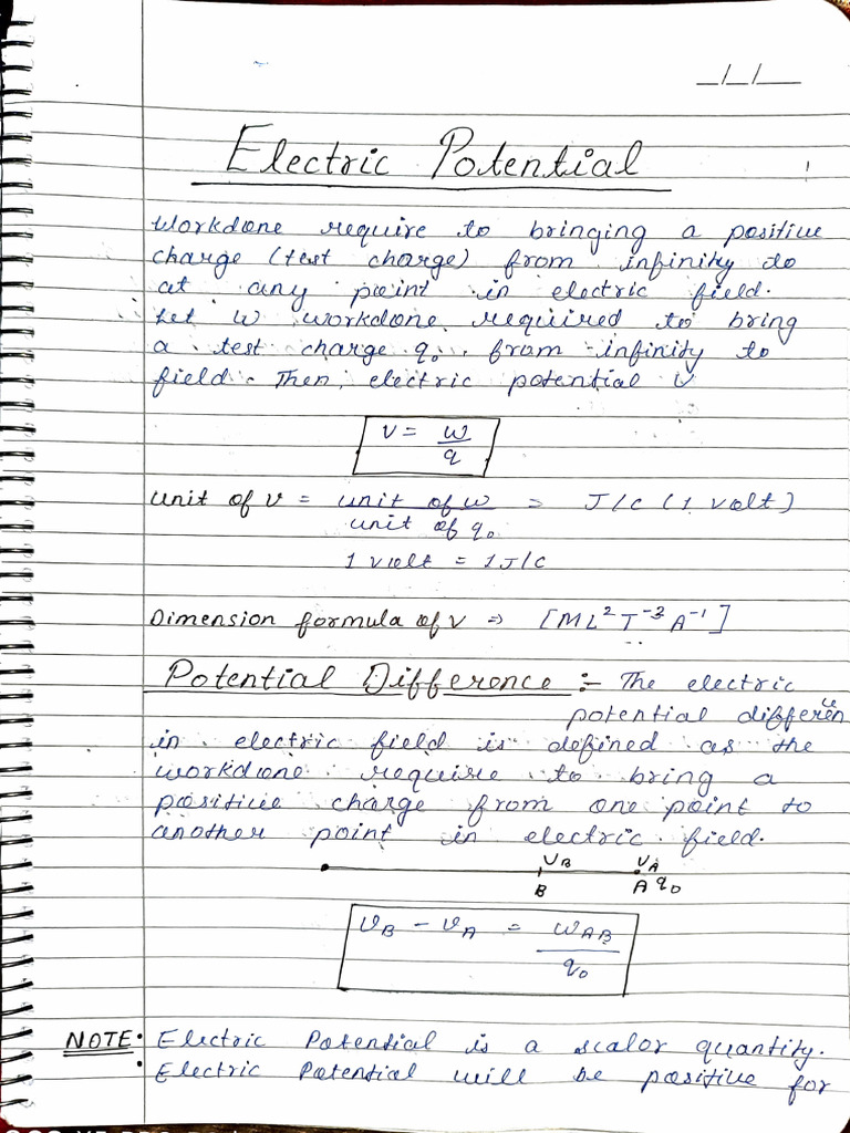 Electric Potential | PDF