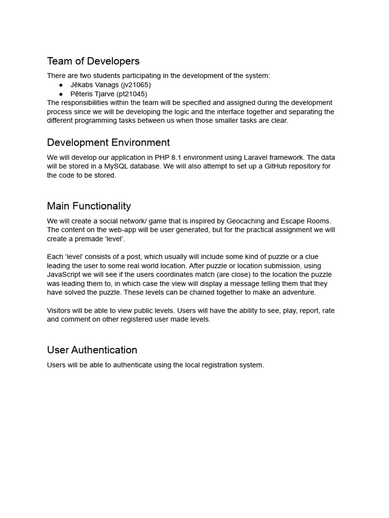 Description of The Practical Assignment | PDF | Model–View–Controller | Web Application