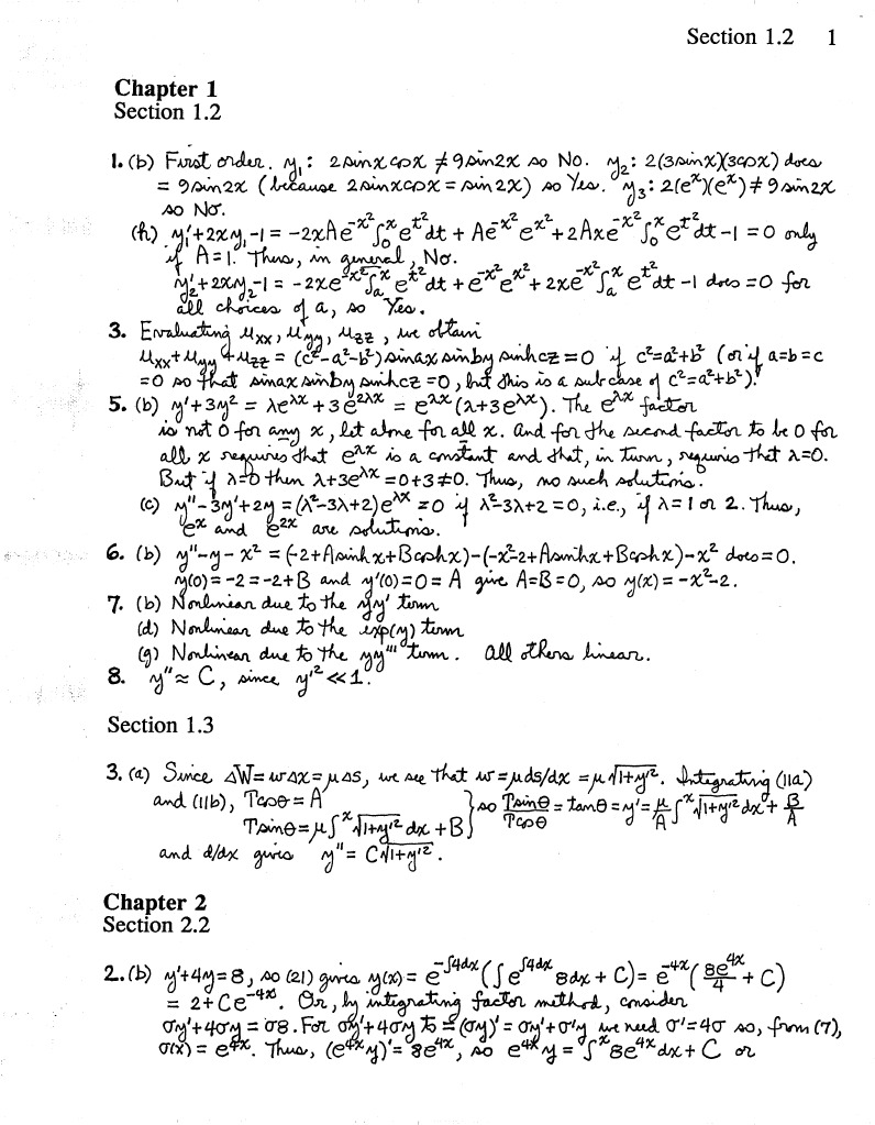 Greenberg M. - Advanced Engineering Mathematics, 2nd Ed Solutions | PDF