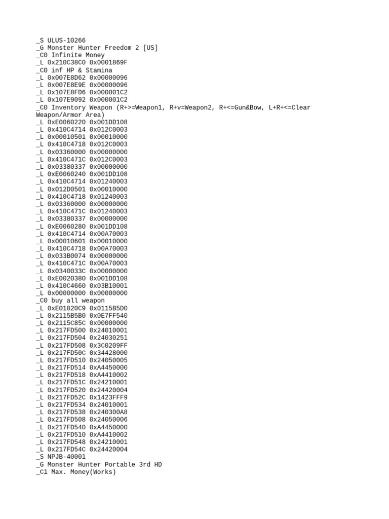 Cheat DB | PDF