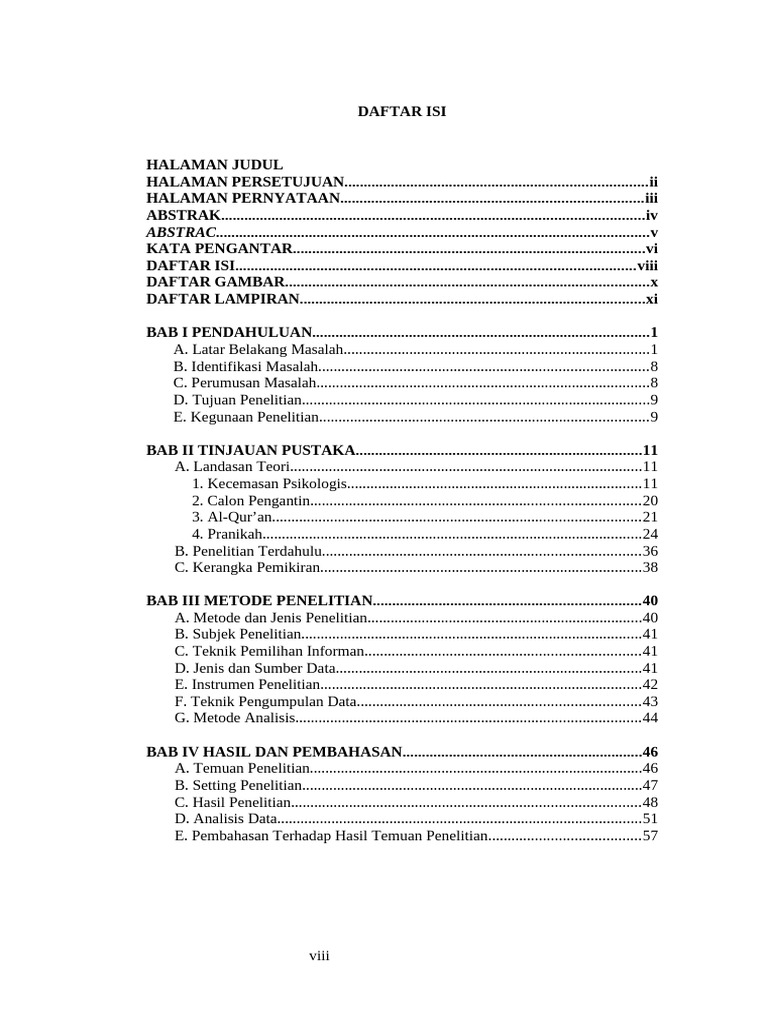 DAFTAR Isi, Tabel Dan Gambar | PDF
