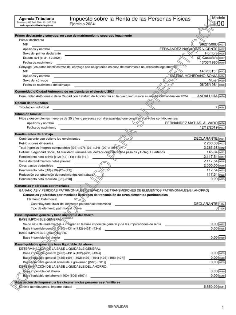 PDF Borra Dor | PDF | Impuestos | Matrimonio