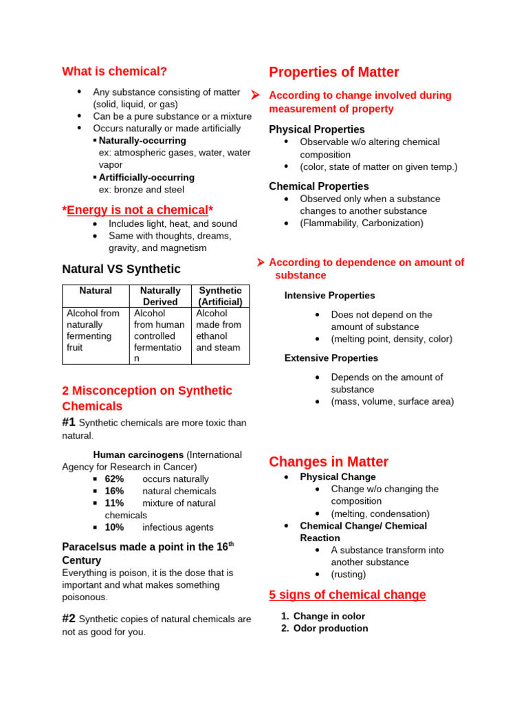 Understanding Chemicals and Their Properties | PDF | Atoms | Chemical ...