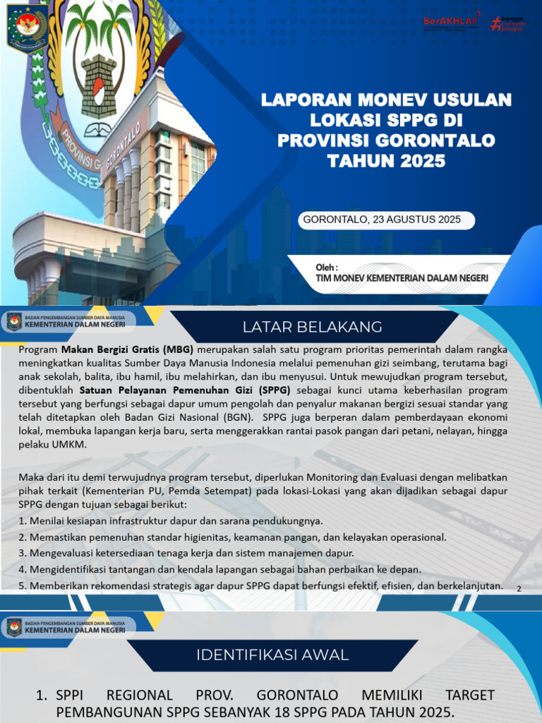 Laporan Monev SPPG Gorontalo 2025 | PDF