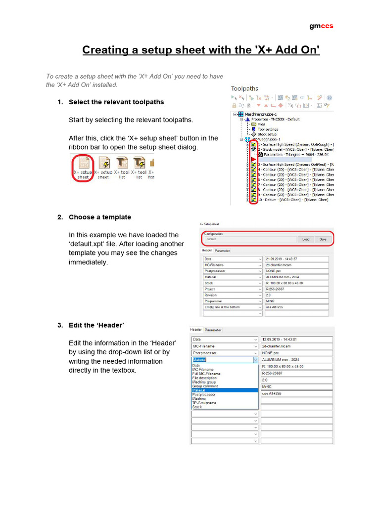 Create X+ Add On Setup Sheet Guide | PDF | Software | Computing