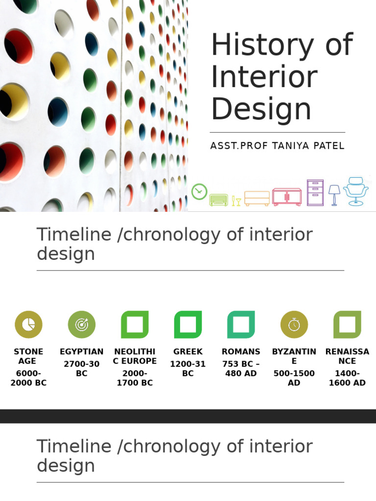 Timeline of Interior Design History | PDF | Interior Design | Furniture