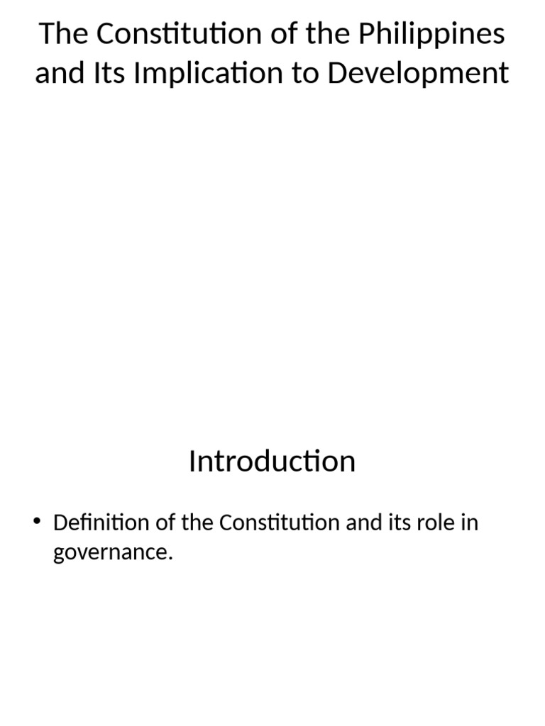 Philippine Constitution Development Presentation | PDF