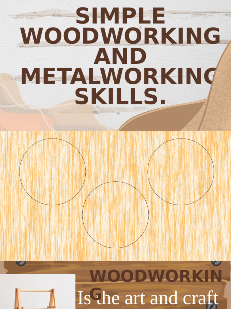 Brown Minimalist Wood Crafting Presentation | PDF | Woodworking | Rivet