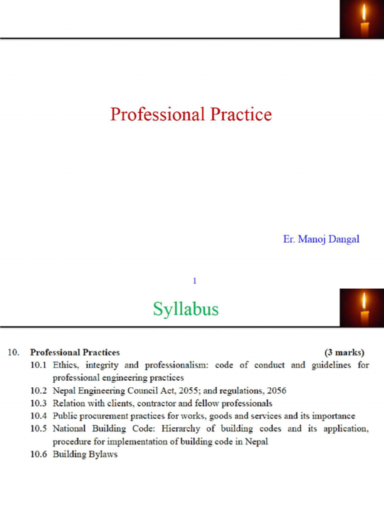 Professional Practice Note 1 | PDF