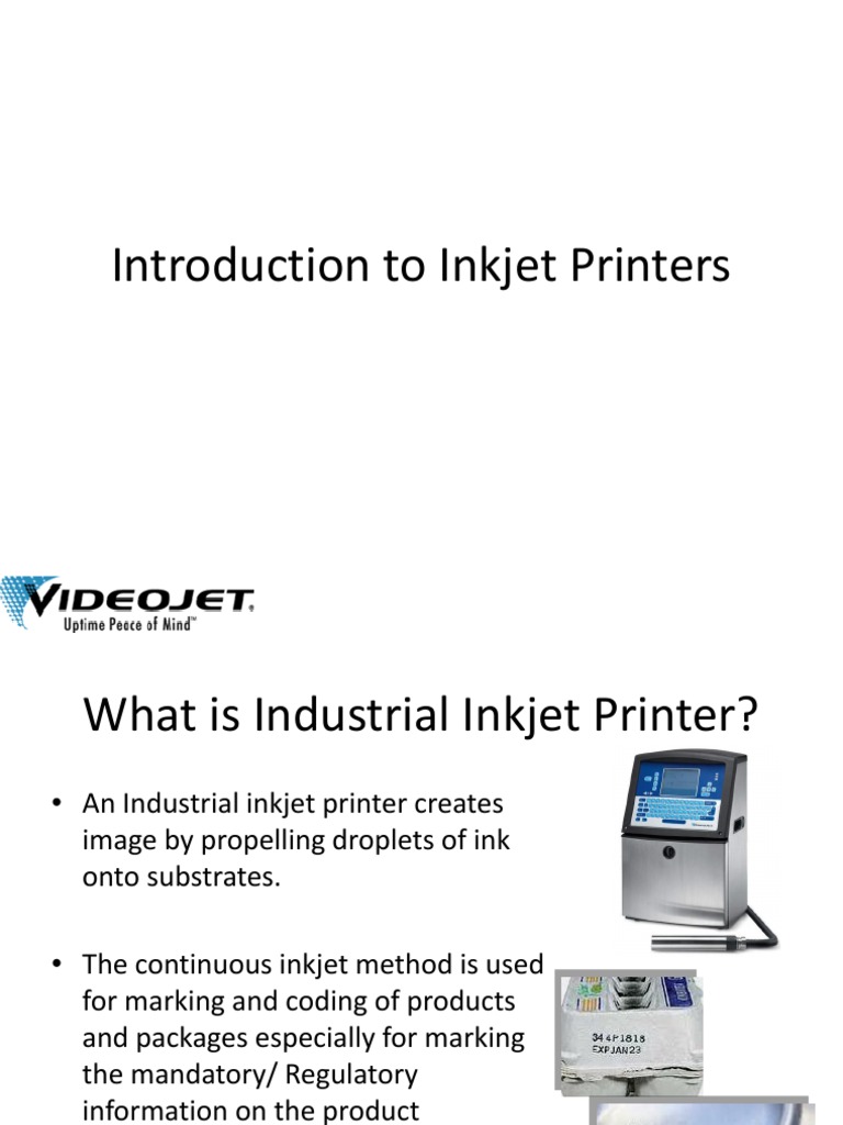 Introduction To Inkjet Printers | PDF