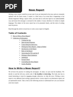 Newspaper Report Writing Structure | PDF