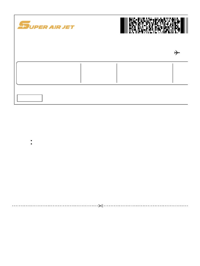 Super Air Jet Boarding Pass Details | PDF | Aviation