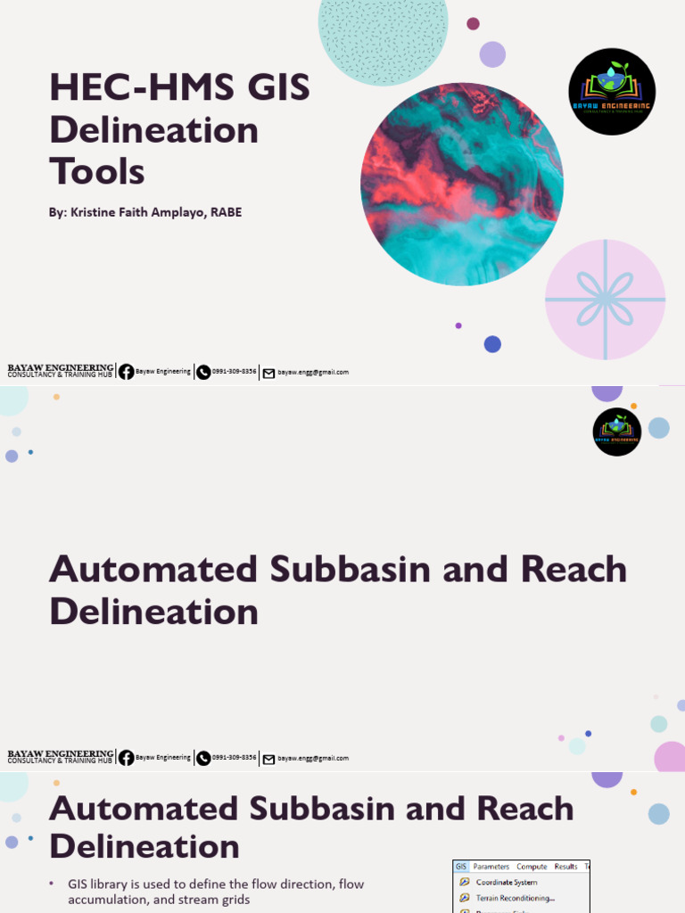 HEC-HMS GIS Subbasin Delineation Tools | PDF | Drainage Basin ...