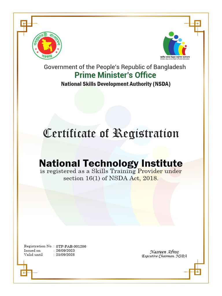 NSDA Skills Training Provider Registration | PDF