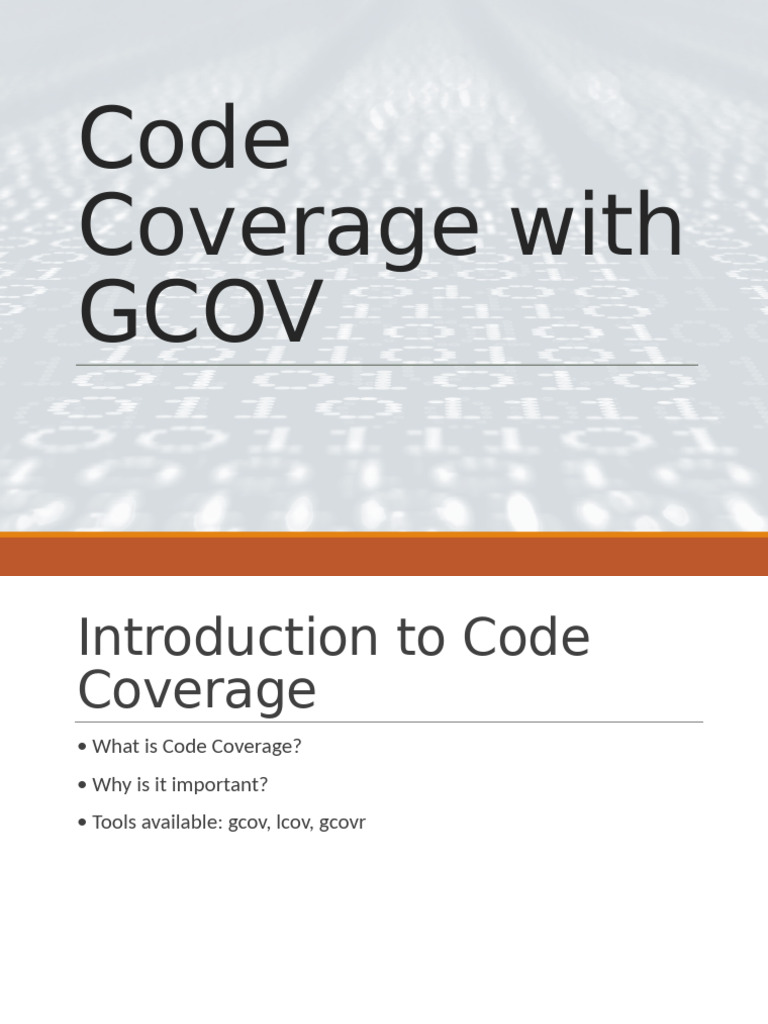 GCOV Presentation | PDF