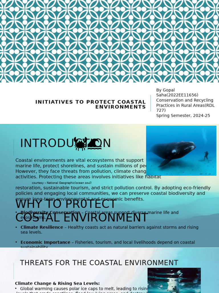 Coastal Environment Protection Initiatives | PDF | Coast | Coral Reef