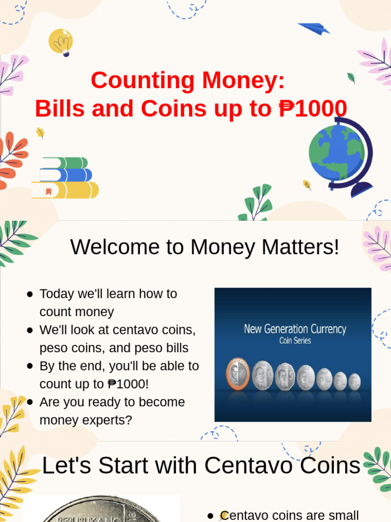 Counting Money: Bills and Coins Guide | PDF | Money | Currency
