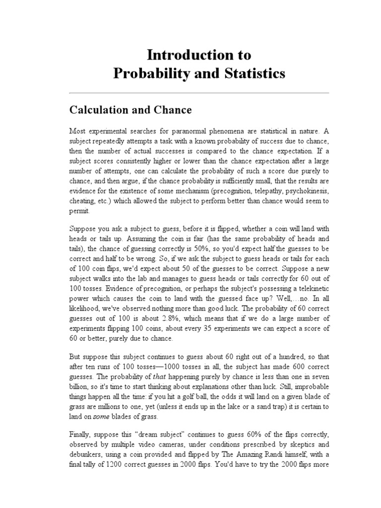 Introduction To Probability and Statistics | PDF | Statistical ...