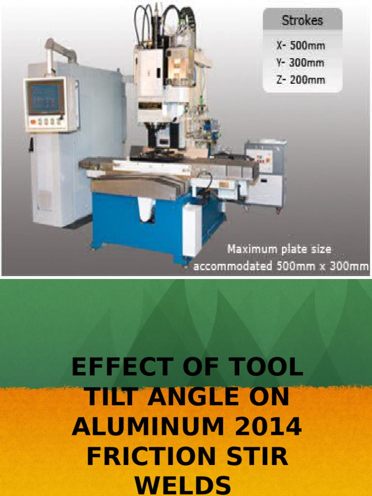 Tool Tilt Angle Effects on FSW of Al2014 | PDF | Welding | Construction