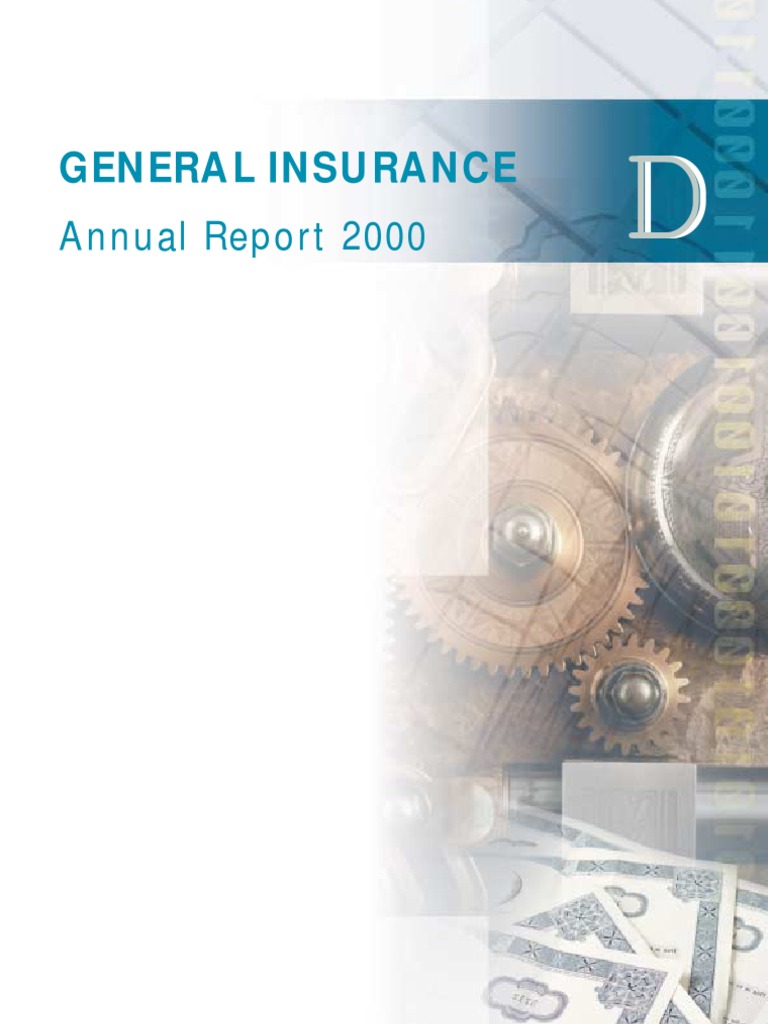 General Insurance: Annual Report 2000 | PDF | Vehicle Insurance | Insurance
