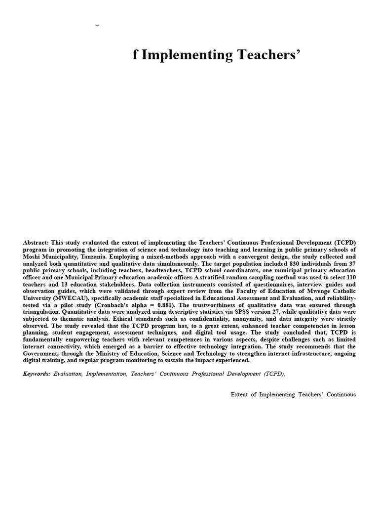 Enhancing Science Integration in Schools | PDF | Teachers | Educational ...
