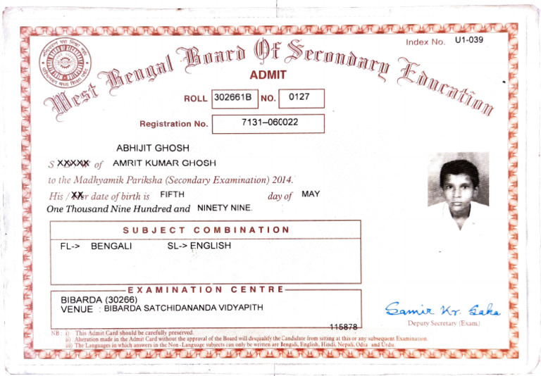 MP Admit Card | PDF