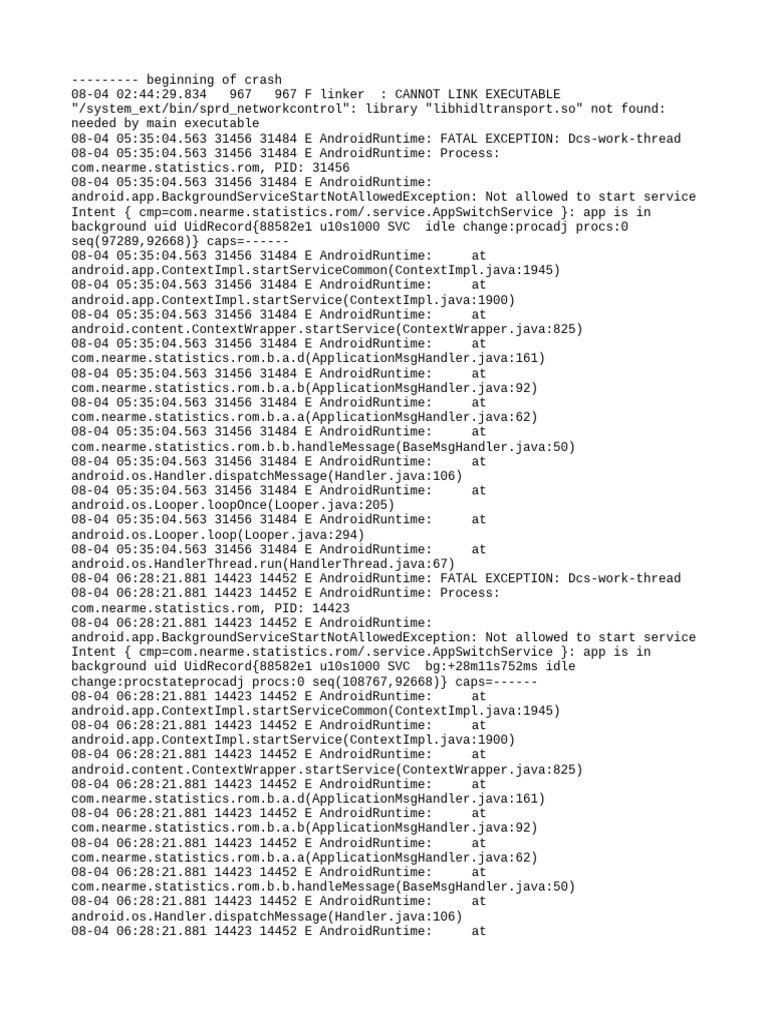 Standby Android Log 2025 0808 013041 | PDF | System Software | Computer ...