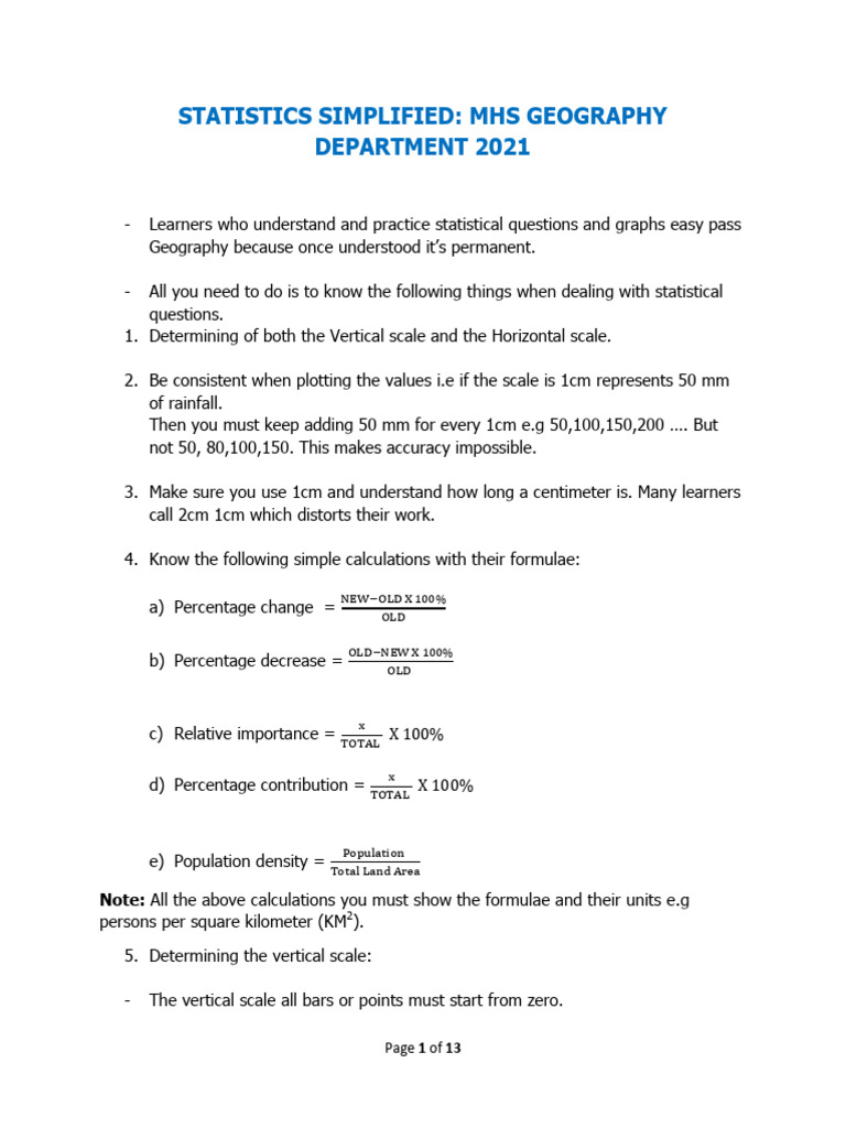 Statistics for Geography Success Guide | PDF | Rain | Tropics