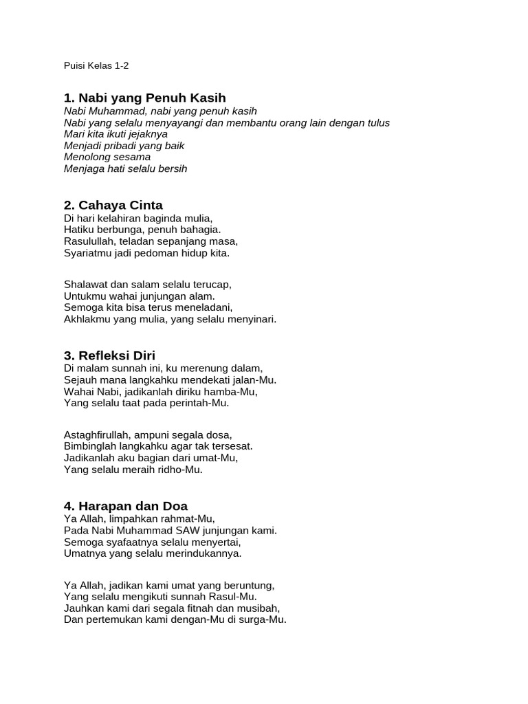 Puisi 1-2 | PDF
