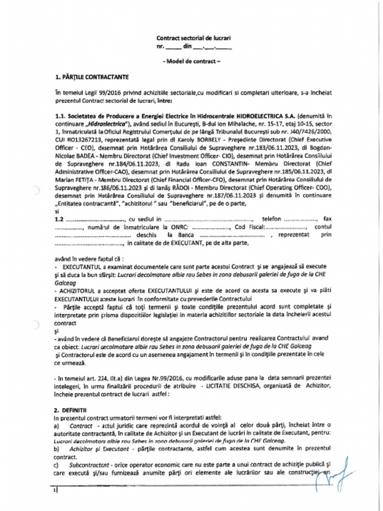 Model Contract | PDF