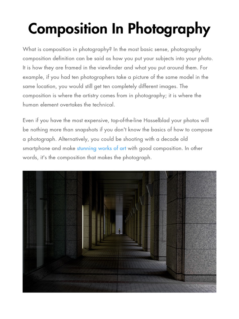 Composition in Photography | PDF | Composition (Visual Arts) | Photograph