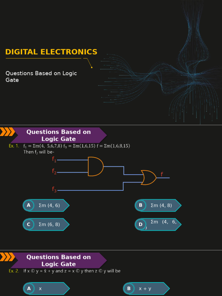 Logic Gate Questions and Exercises | PDF | Logic Gate | Electronic Circuits