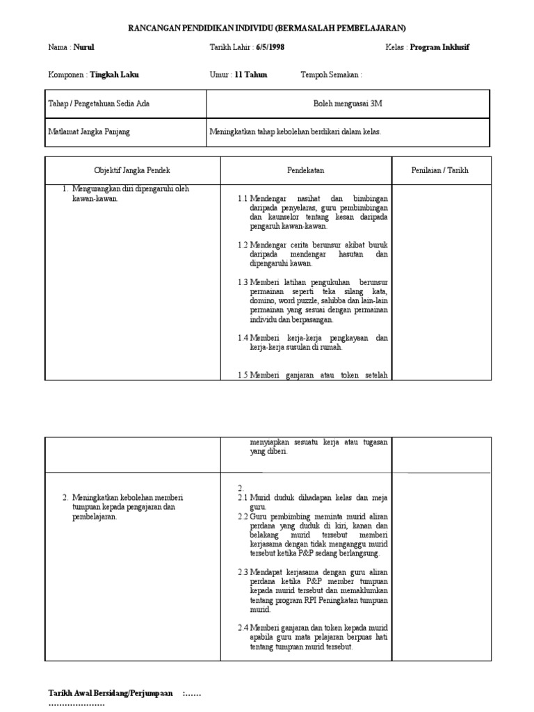 Borang Rpi | PDF | Karier & Perkembangan