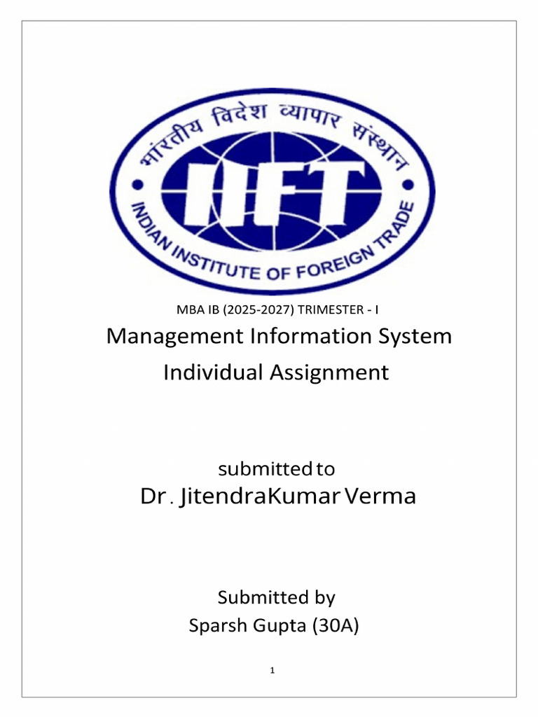 MIS Cover Page PDF | PDF