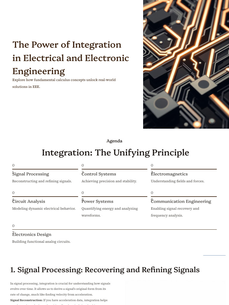 The Power of Integration in Electrical and Electronic Engineering | PDF | Inductor | Frequency ...