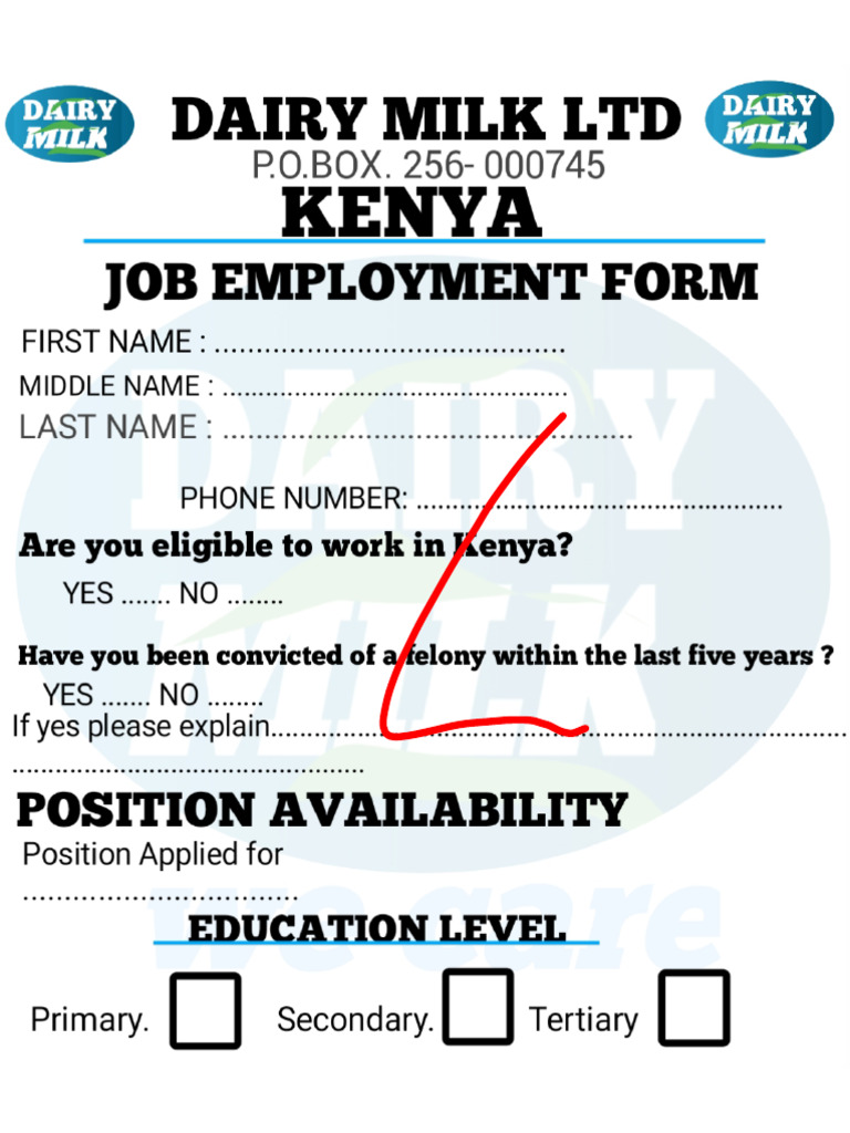 Dairy Milk LTD Application Forms | PDF