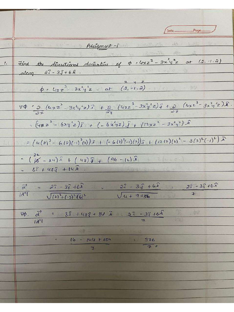 Maths Assignment 1 (Ans) | PDF