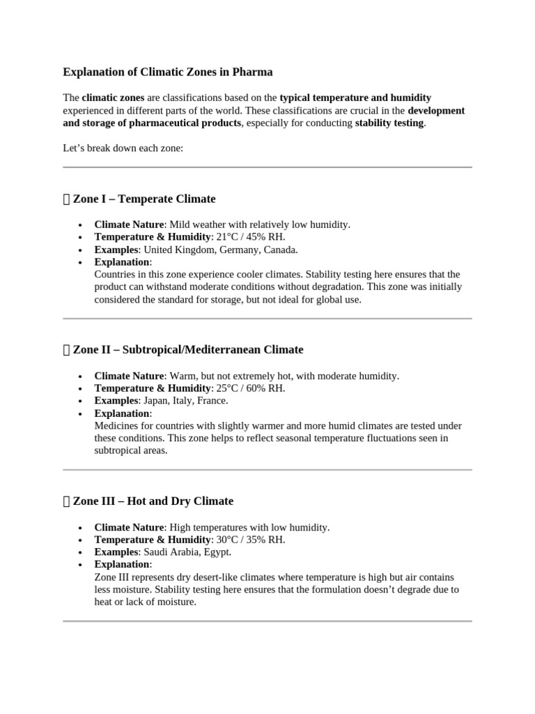 Climatic Zones for Pharma Stability Testing | PDF | Humidity | Subtropics