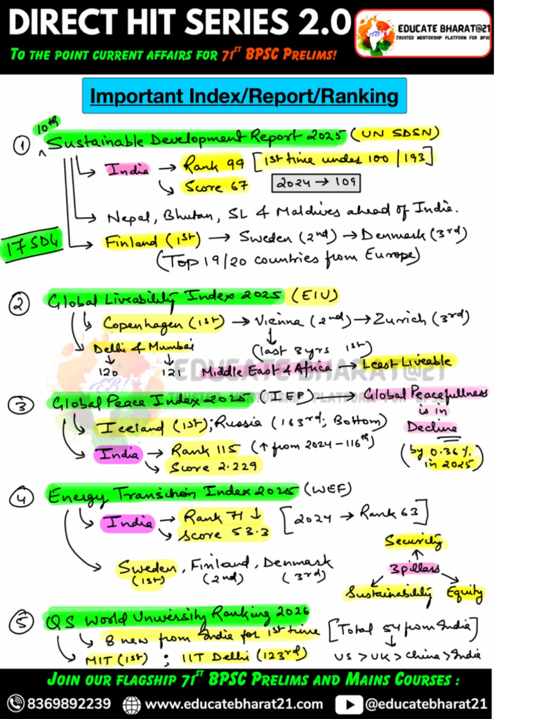 Class 7 Index Ranking Report-DHS 2.0 Revision Series-21 | PDF