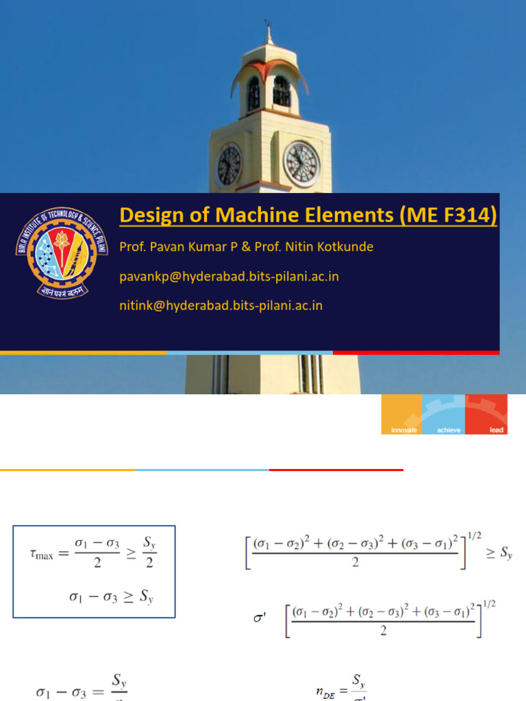 Machine Elements Design: Failure Criteria | PDF | Strength Of Materials ...